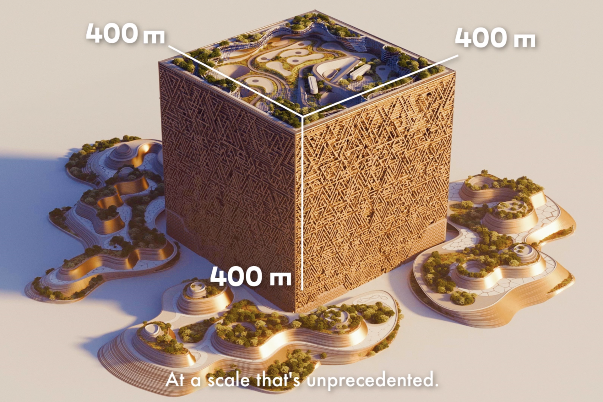 The Mukaab: a cube-shaped skyscraper the size of 20 Empire State Buildings