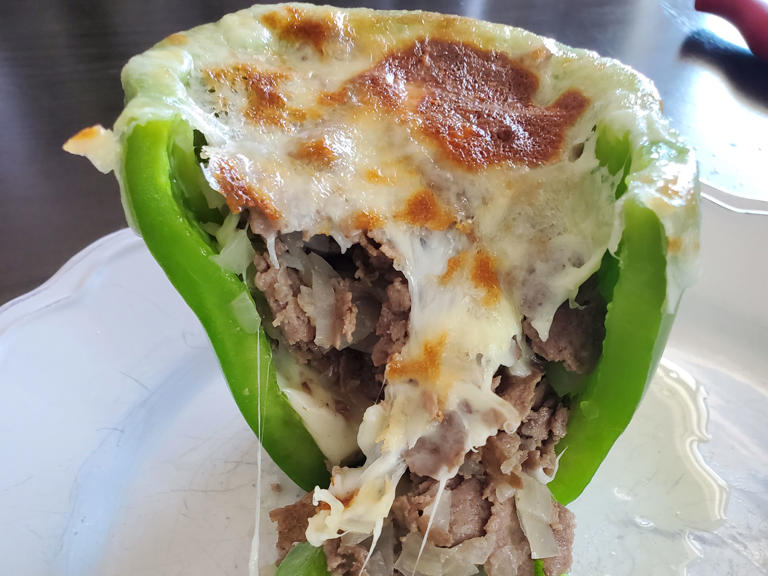 Philly cheese steak stuffed pepper recipe