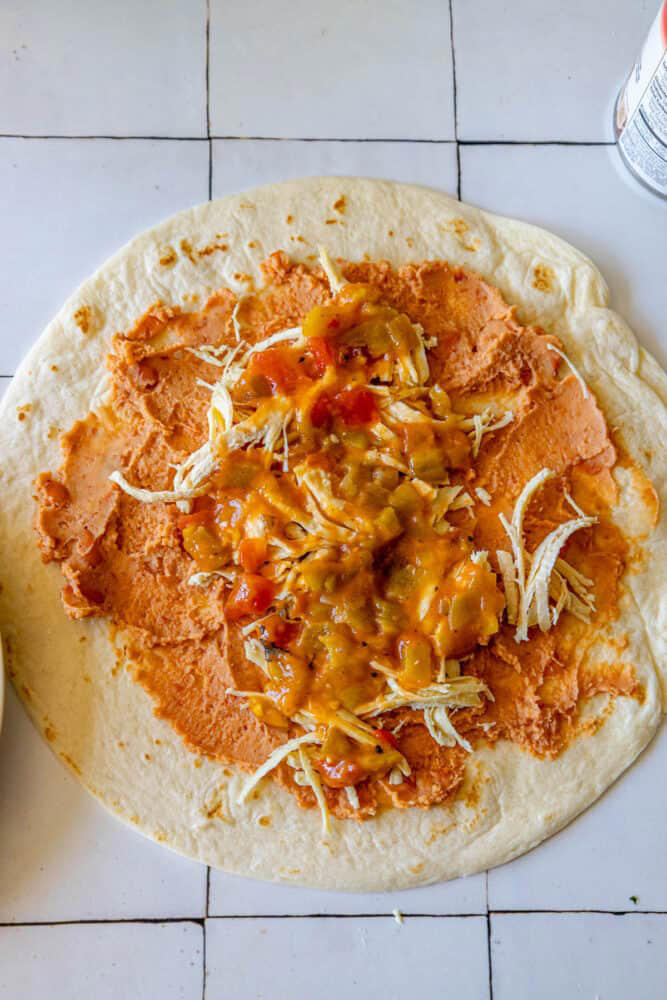 Baked Chicken Chimichangas