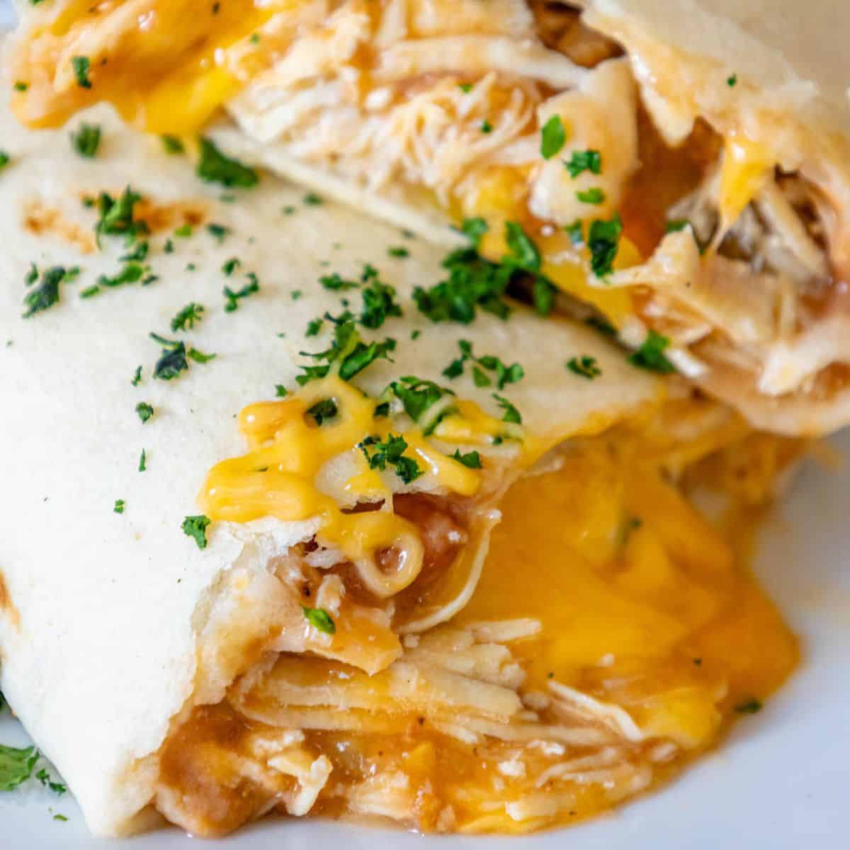 Baked Chicken Chimichangas