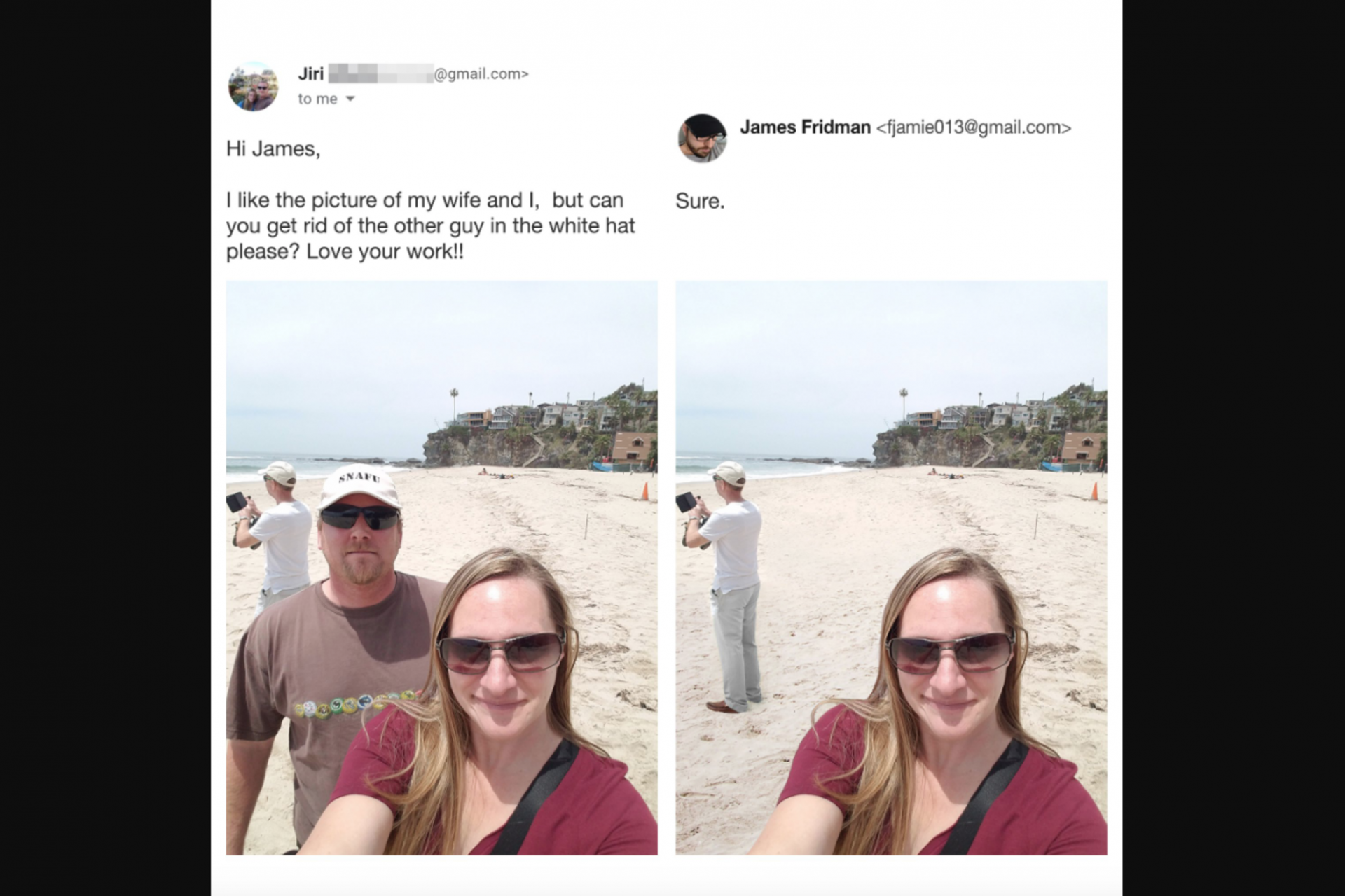 The best Photoshop jokes by James Fridman on social media