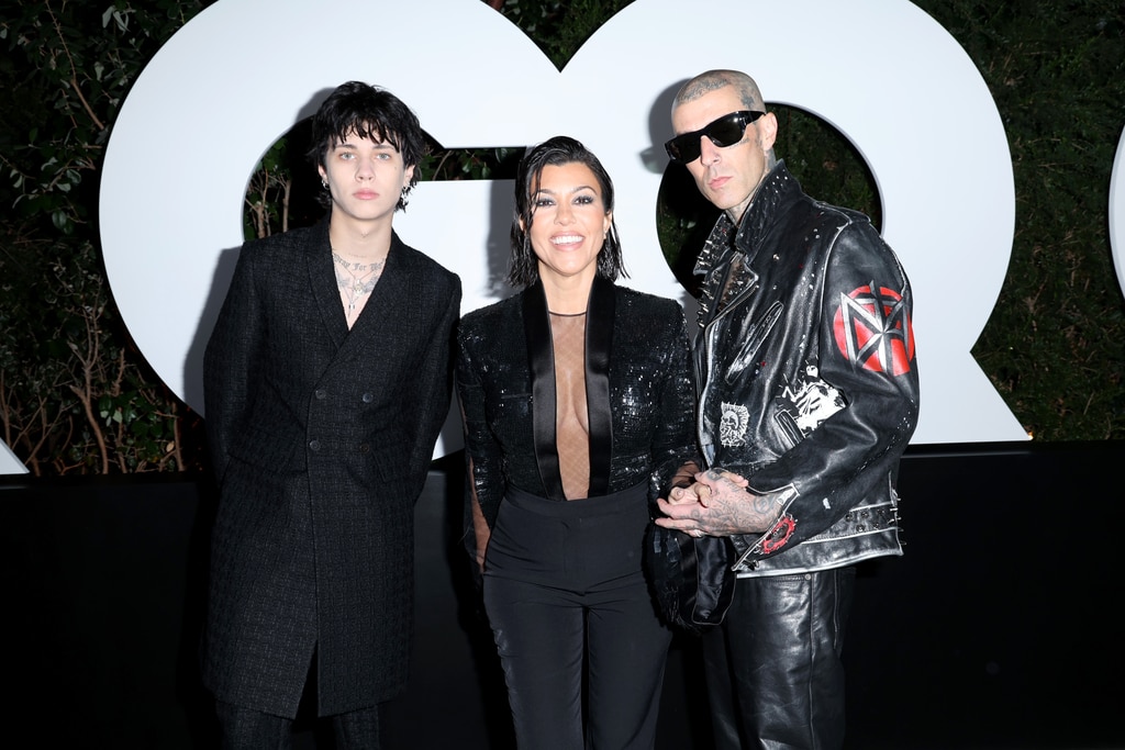 Kourtney Kardashian & Travis Barker's blended family photos