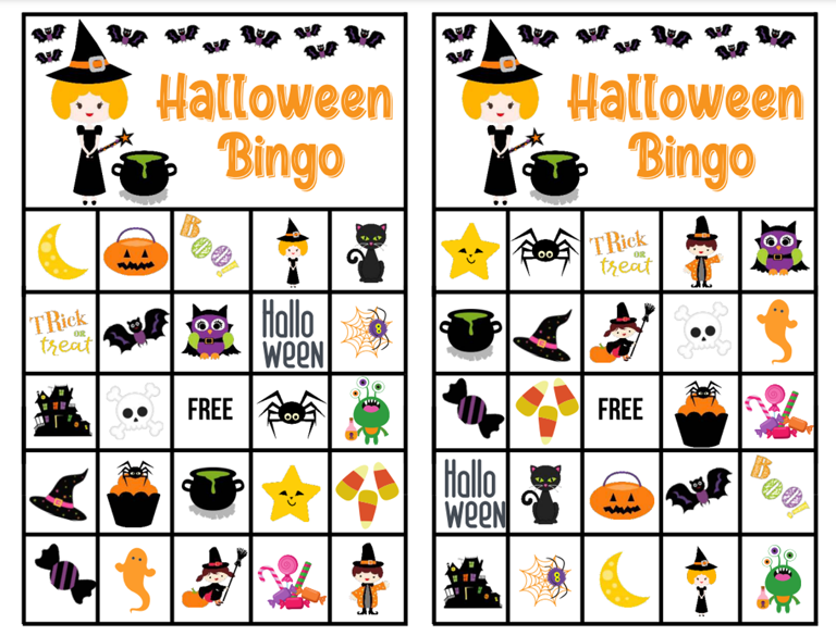 Free Printable Halloween Bingo Game