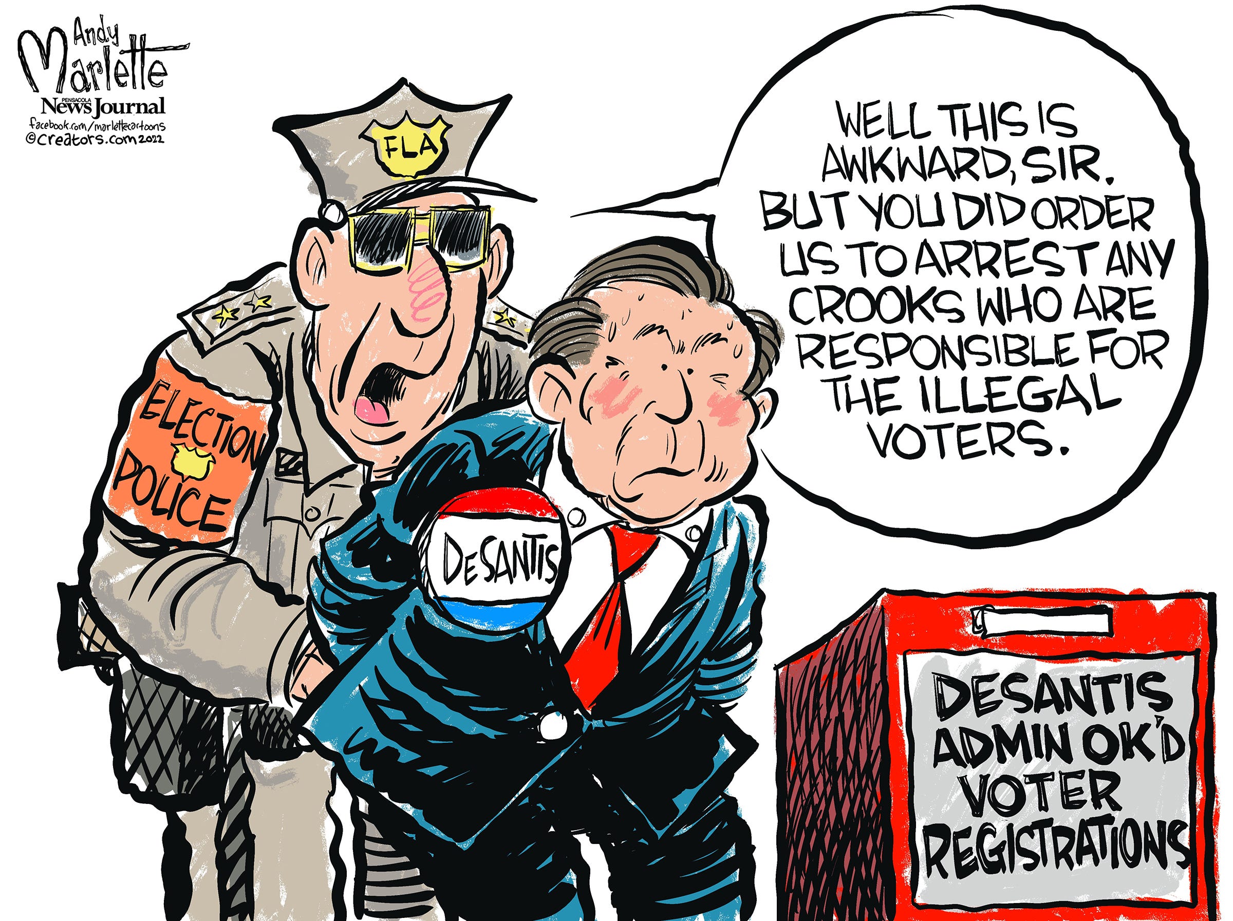 The best of Florida governor Ron DeSantis in political cartoons