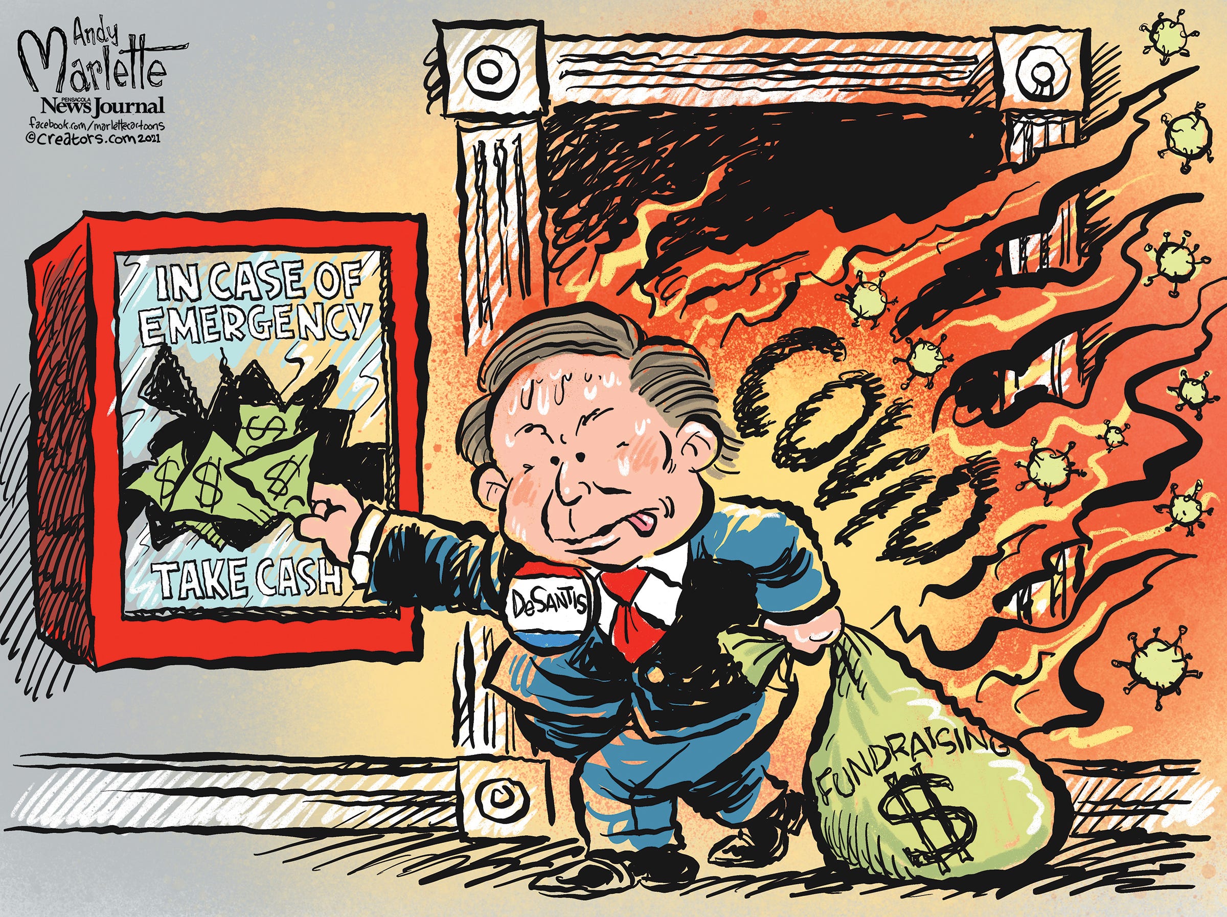 The best of Florida governor Ron DeSantis in political cartoons