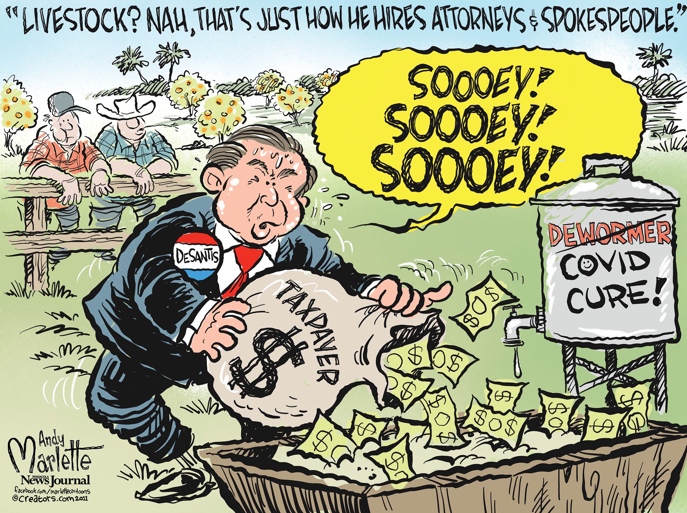 The best of Florida governor Ron DeSantis in political cartoons