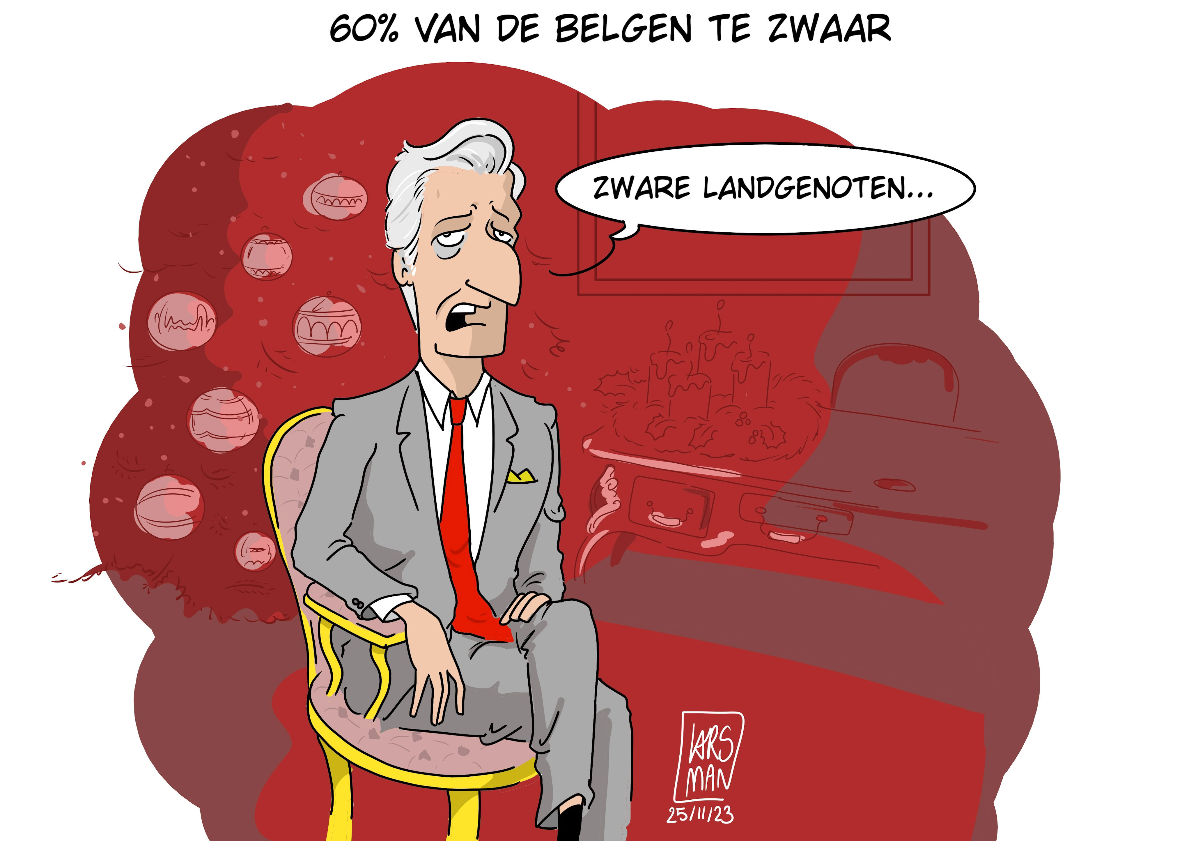 Koning Filip schoffeert meer dan helft van de Belgen