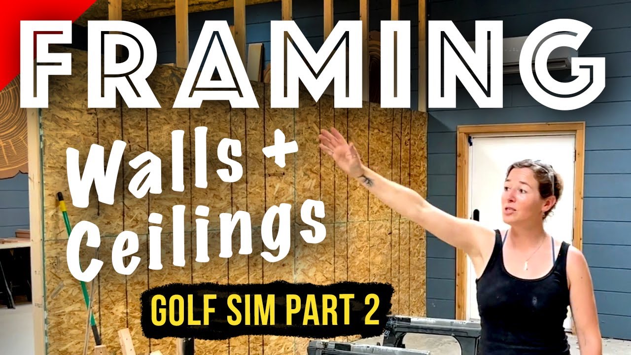 Frame golf simulator bays with fast walls and ceilings