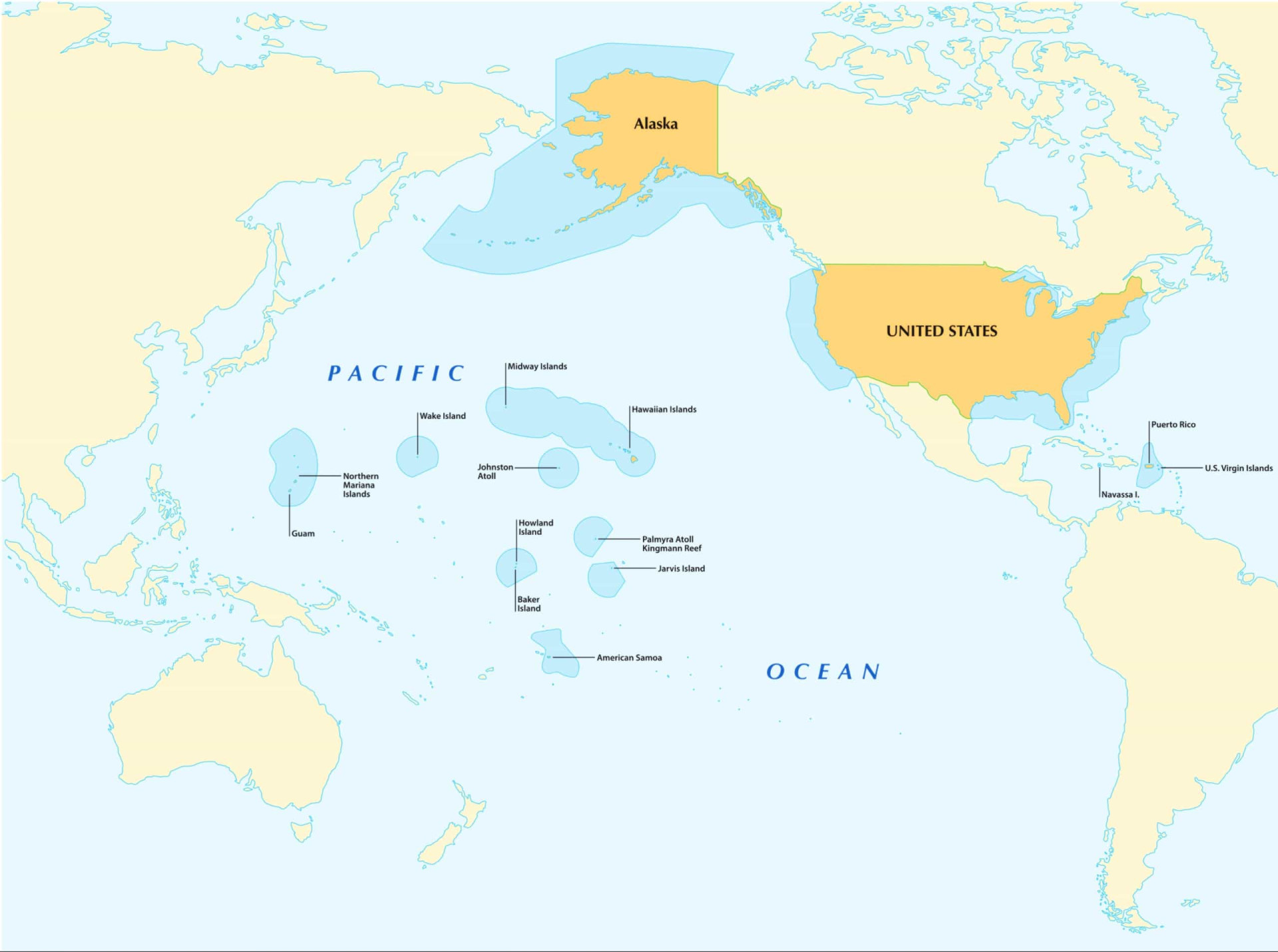 Discover these US territories in the Caribbean Sea and the Pacific Ocean