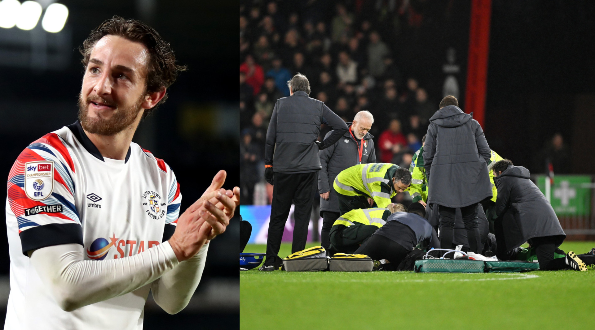 Soccer players who collapsed on the pitch