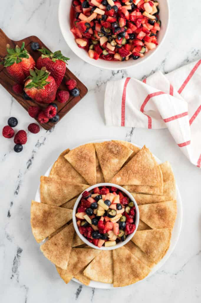 Fruit Salsa With Cinnamon Chips