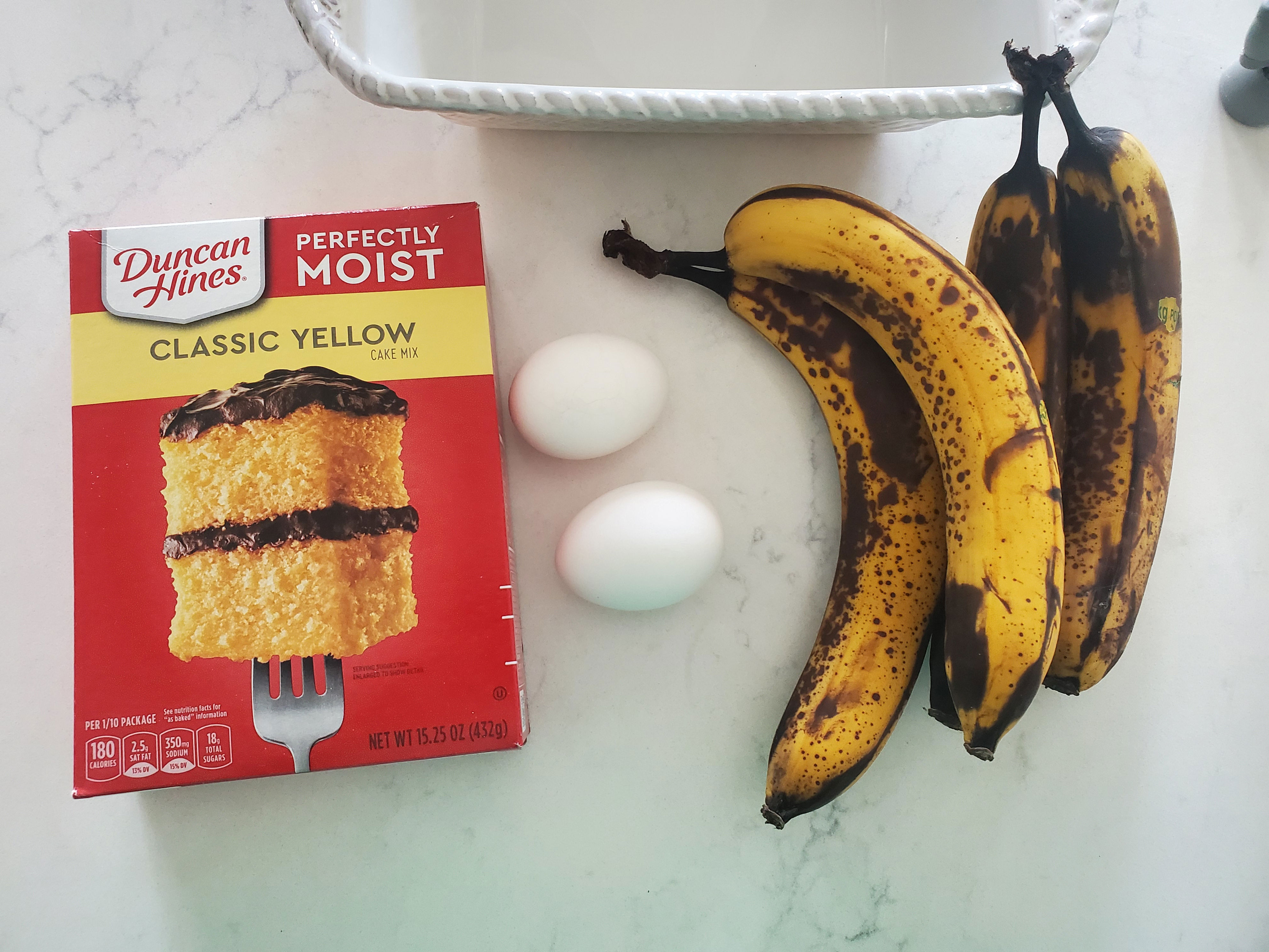 3 Ingredient Banana Bread Recipe