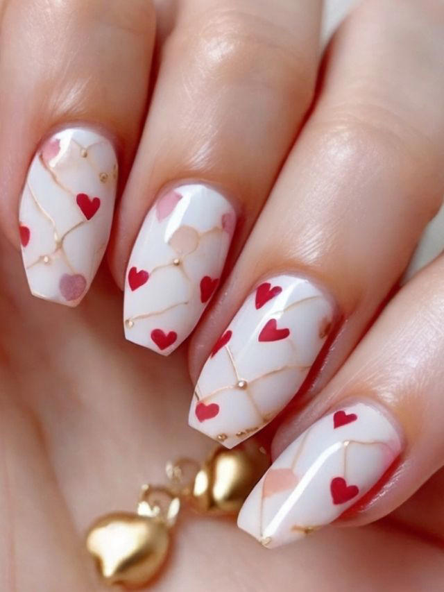 65+ Adorable Valentine Dip Nail Ideas and Designs