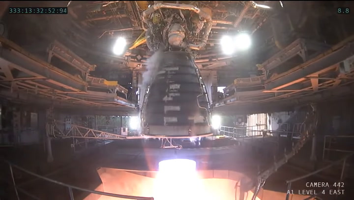 Latest Test Of Artemis Moon Rocket Engine Gimbal