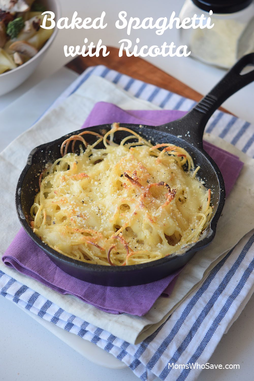 Skillet Baked Spaghetti with Ricotta