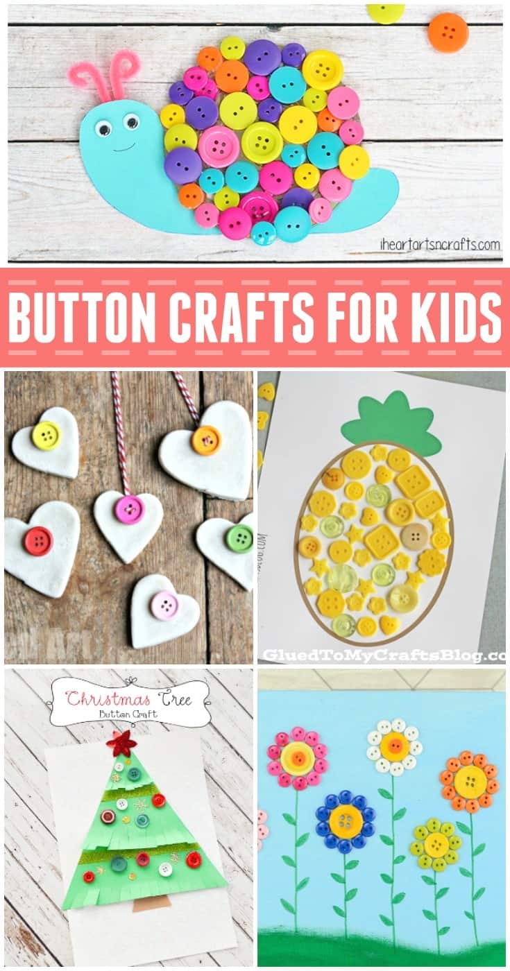 6 fun button crafts for kids