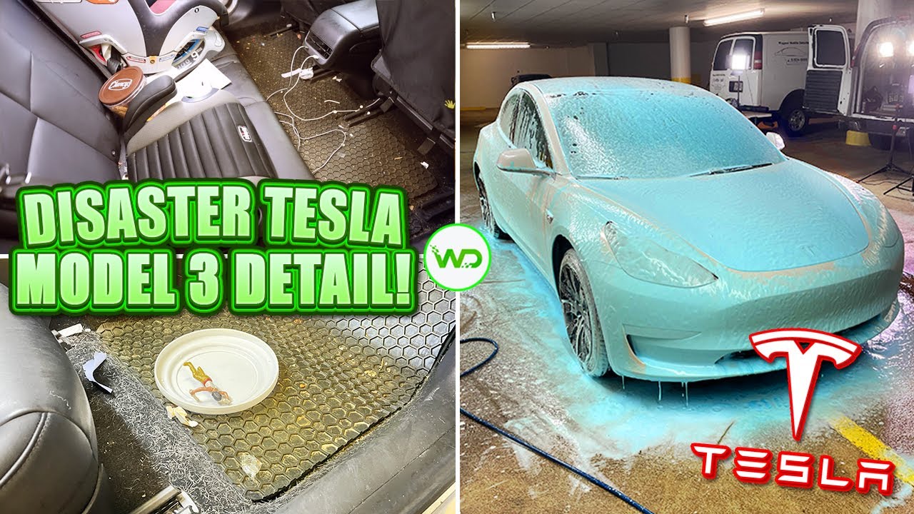 Filthiest Tesla Model 3 restored after extreme neglect