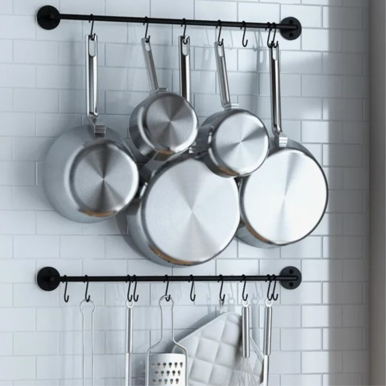 David Beckham makes smart use of dead space by hanging pots and pans in ...