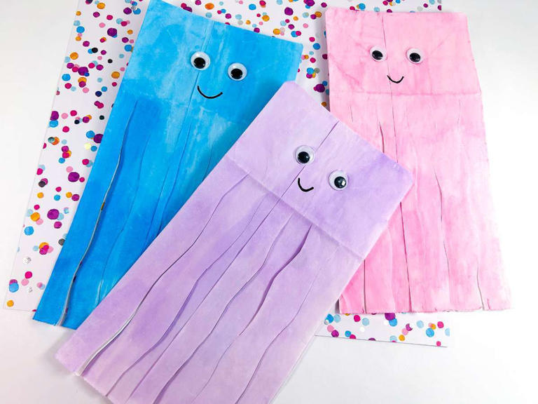Paper Bag Jellyfish Craft for Kids