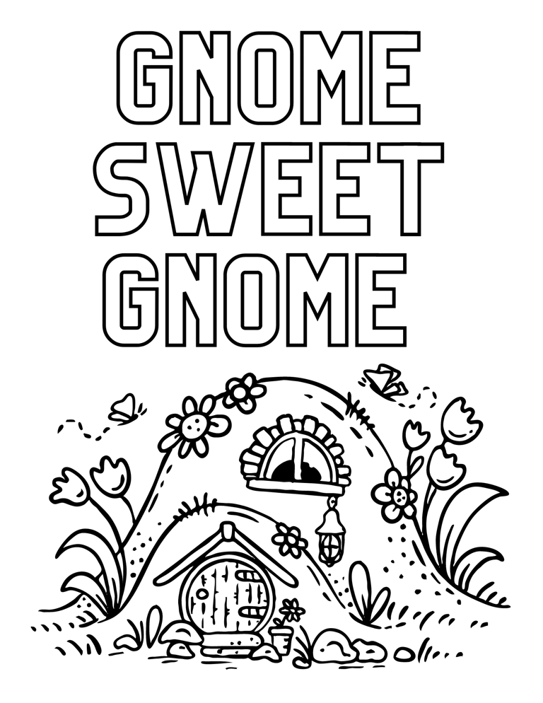 Gnome House Coloring Pages