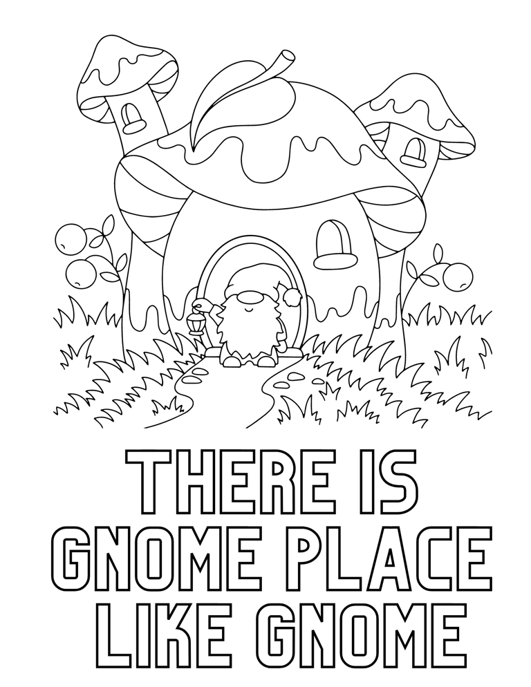 Gnome House Coloring Pages