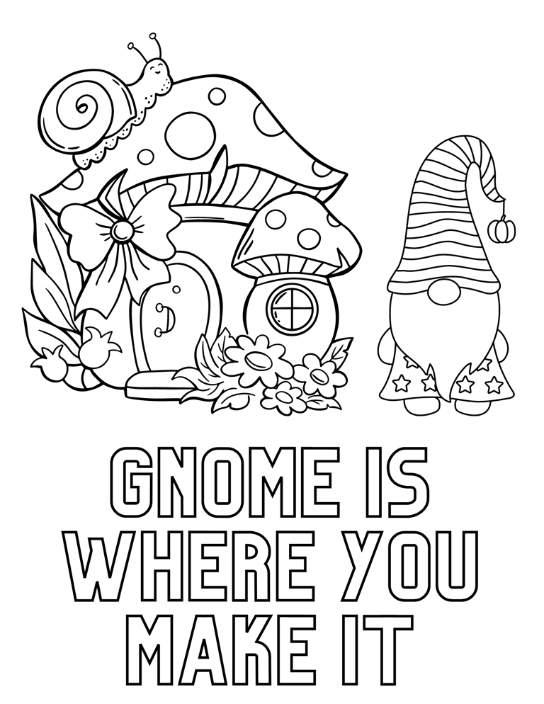 Gnome House Coloring Pages