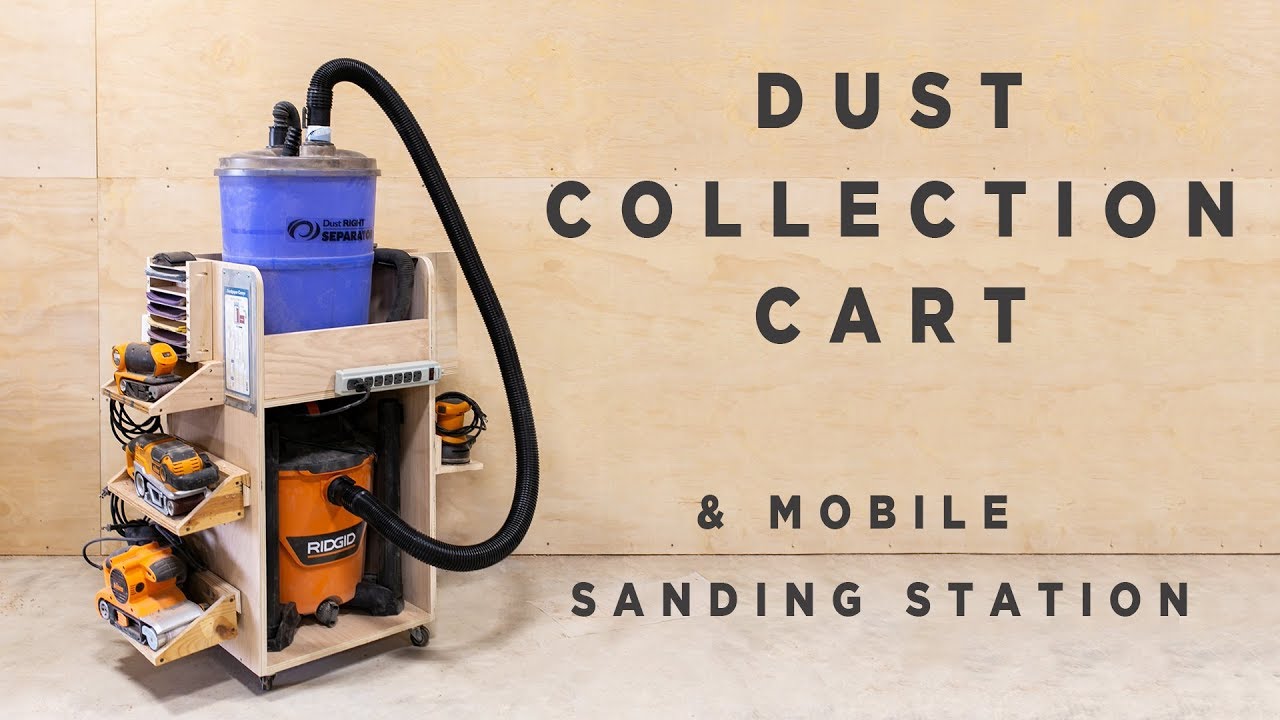 Simple Dust Collection Cart for Shop Vac Storage