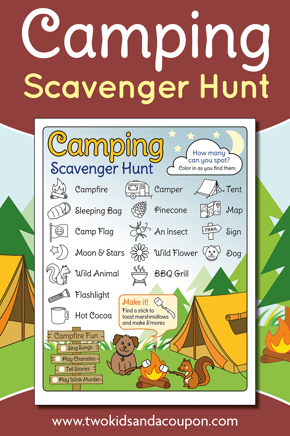 Free Camping Scavenger Hunt