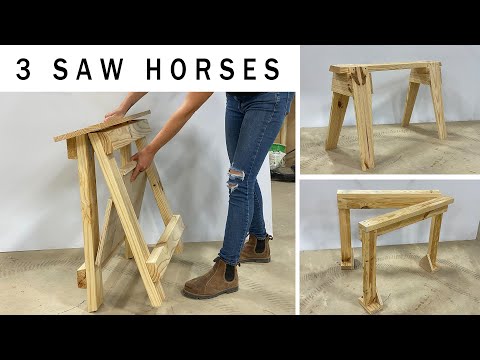 Build three awesome DIY sawhorses for shop work
