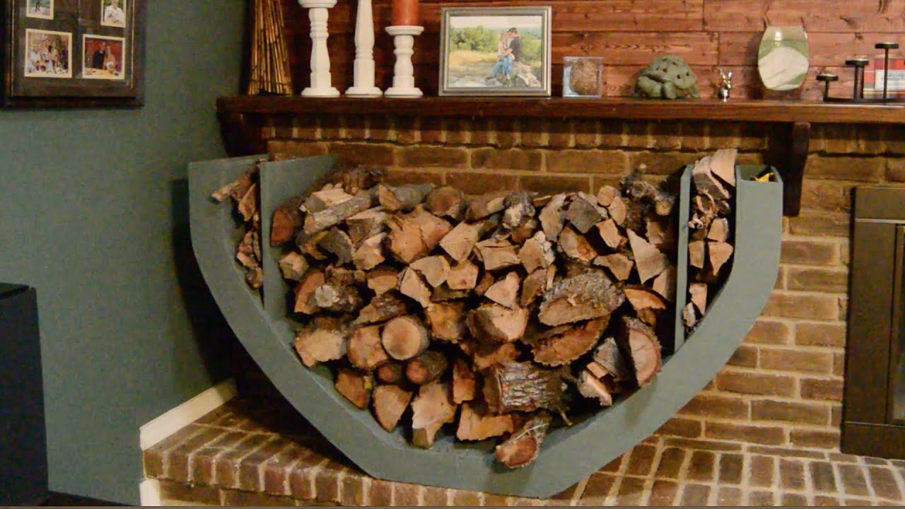 Build a DIY firewood holder for tidy storage