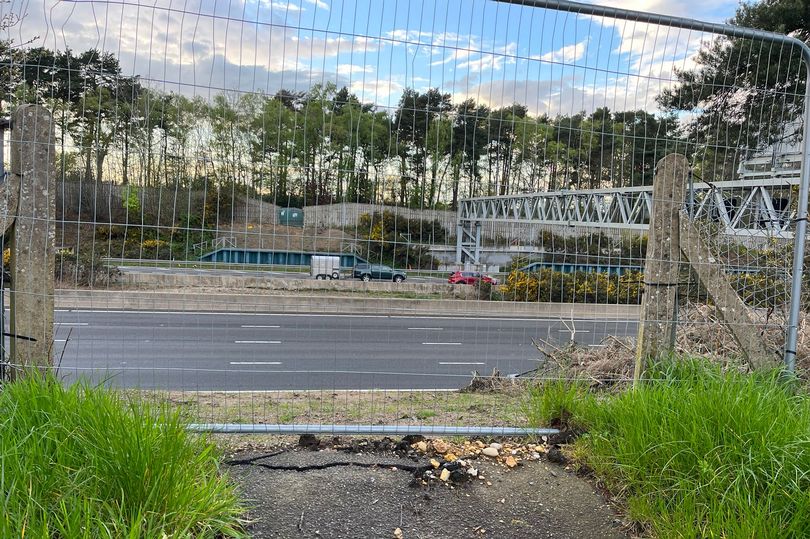 Opening date announced for Surrey M3 footbridge that's been closed for ...