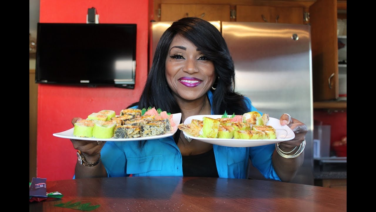 Sushi mukbang featuring MerrickEats collab