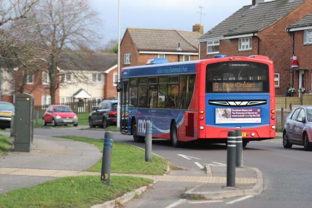 Bus forced to cancel service following crash in Poole