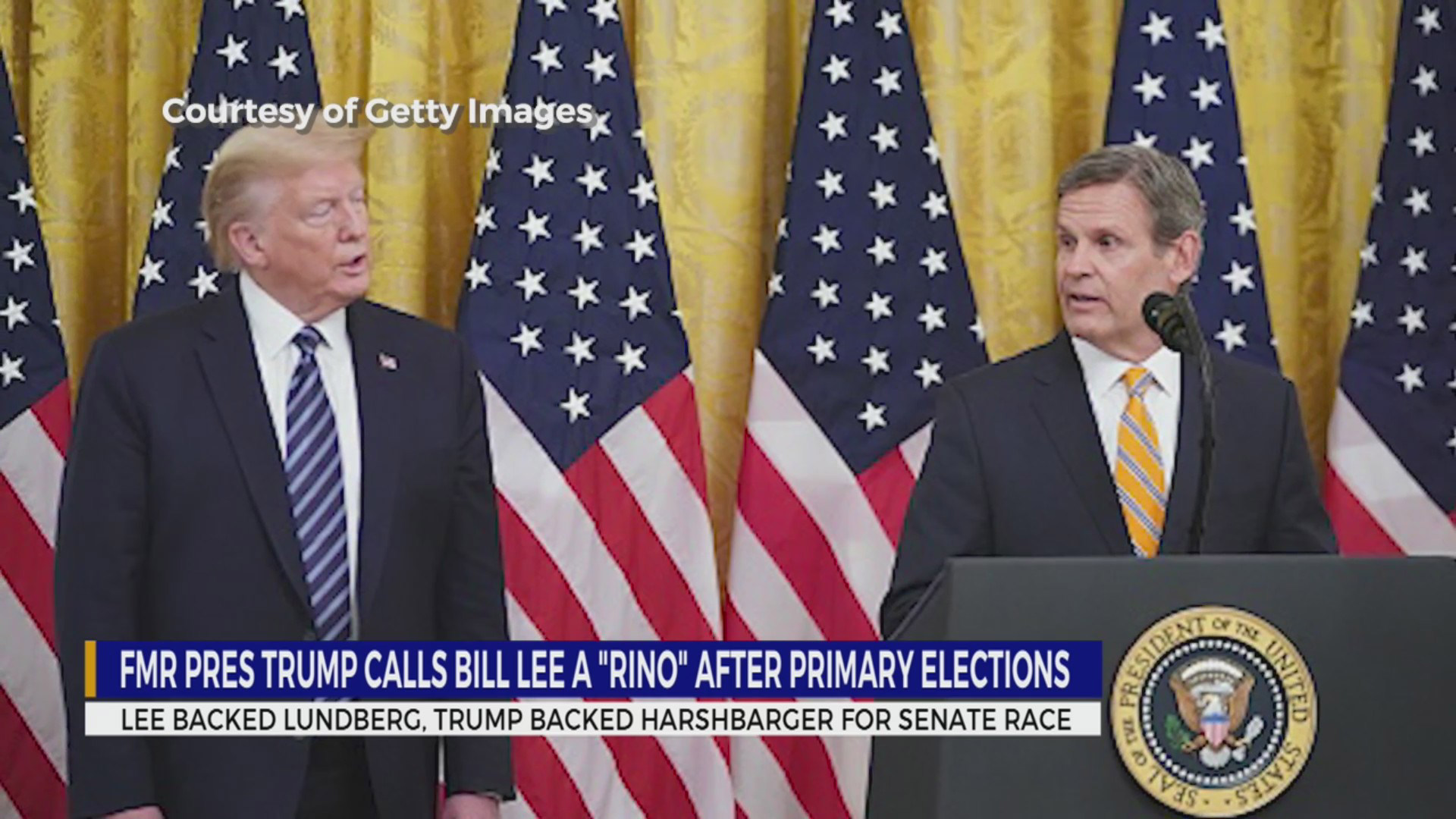 Trump criticizes Gov. Lee, calls him a 'RINO' after primary elections Trump criticizes Gov. Lee, calls him a 'RINO' after primary elections