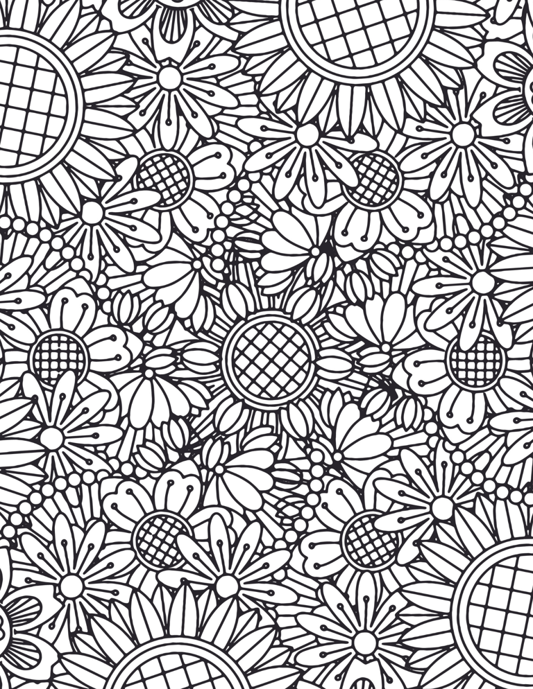 8 Free Sunflower Coloring Pages