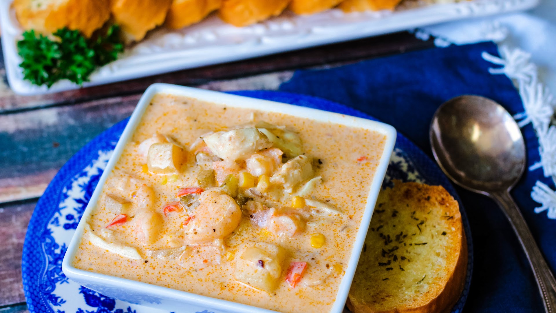 Thick, Creamy, And Full Of Sweet Chunks Of Shrimp And Crab Meat This ...