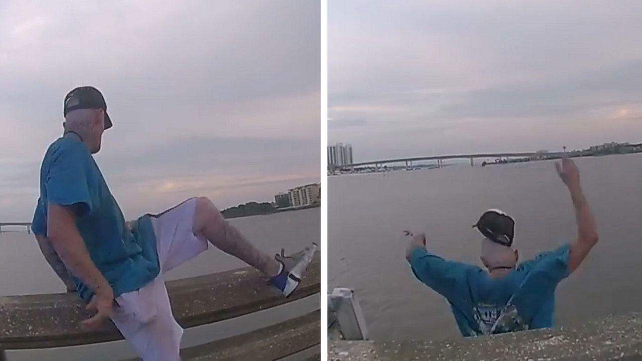 Atrapan a un sospechoso de robo tras saltar al río Halifax desde un puente Atrapan a un sospechoso de robo tras saltar al río Halifax desde un puente