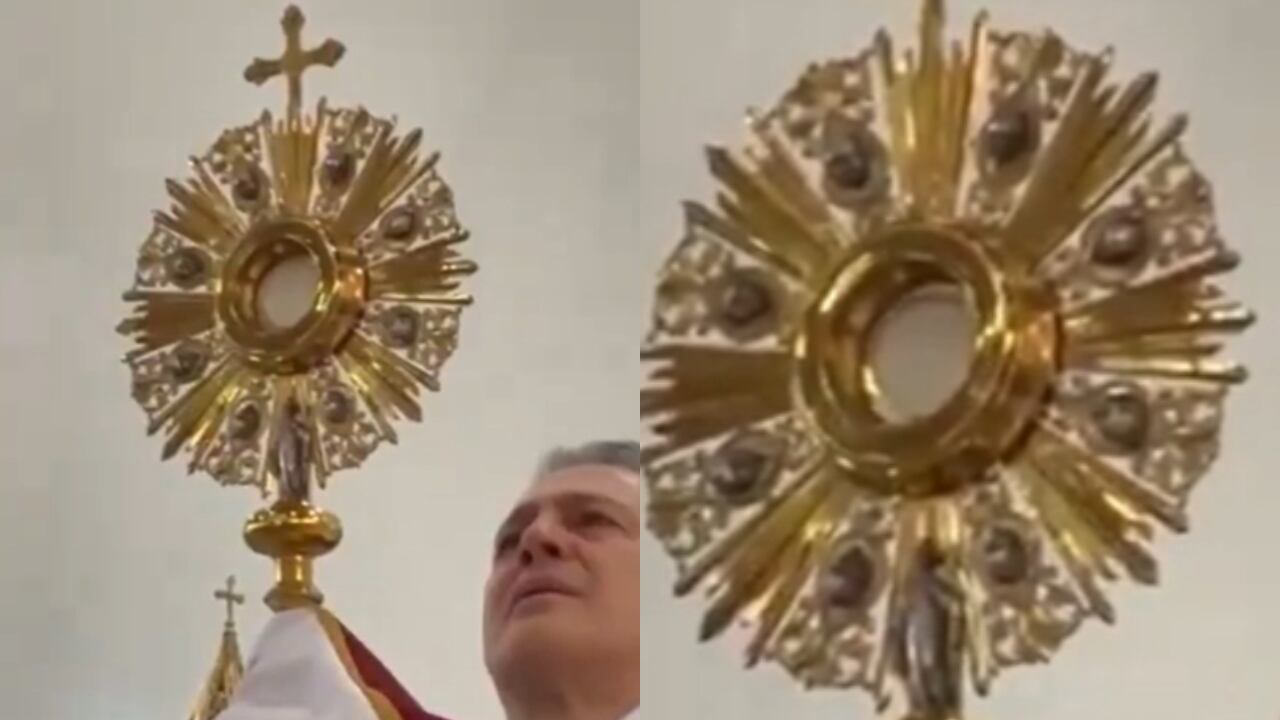 ¿Milagro? Sacerdote rompió en llanto en plena misa por hostia que ... ¿Milagro? Sacerdote rompió en llanto en plena misa por hostia que ...