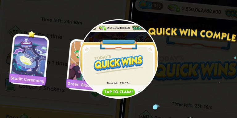 Monopoly GO: Today's quick wins tasks (September 2025)