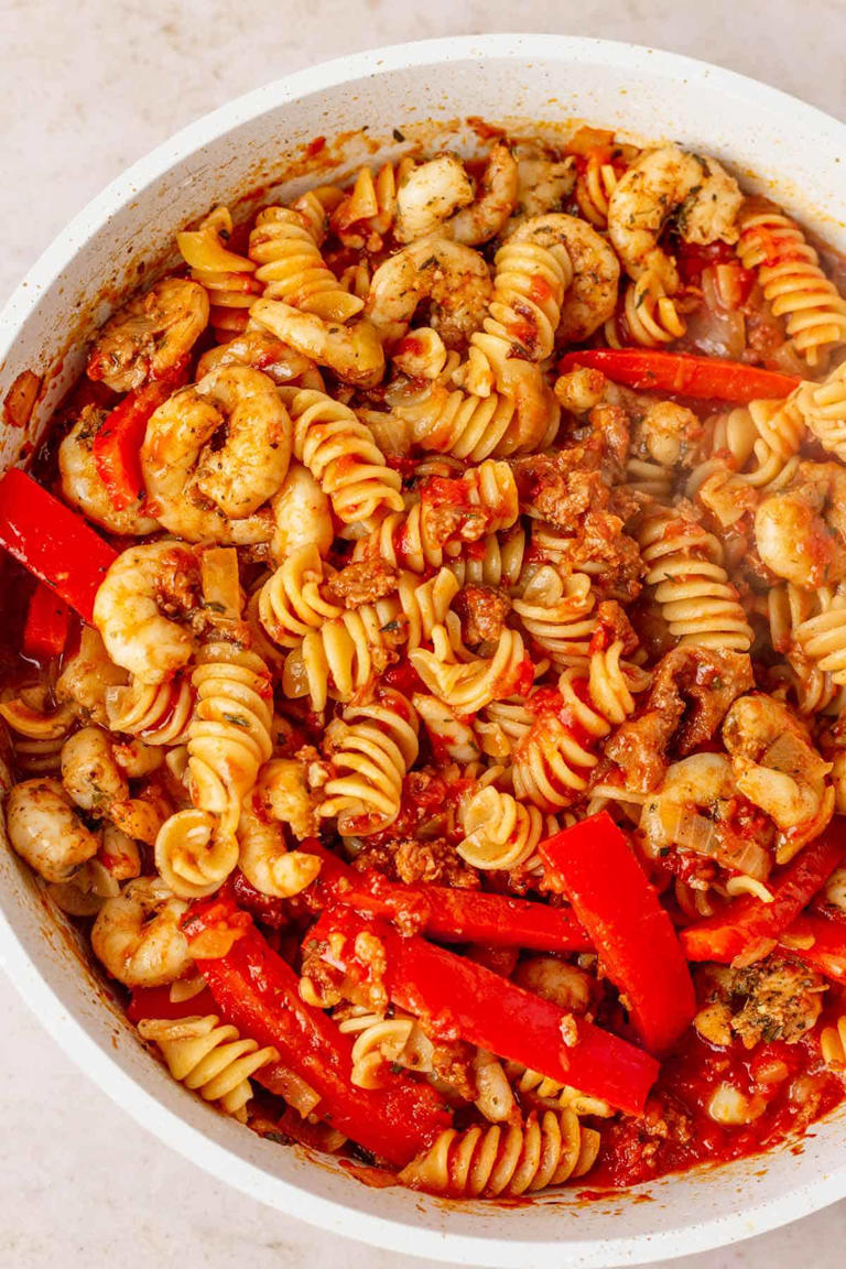 Creamy Cajun Shrimp Pasta with Sausage