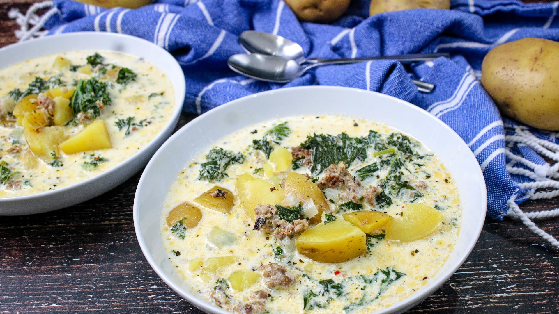 This Creamy Potato And Italian Sausage Soup Is A Copycat Of Zuppa ...