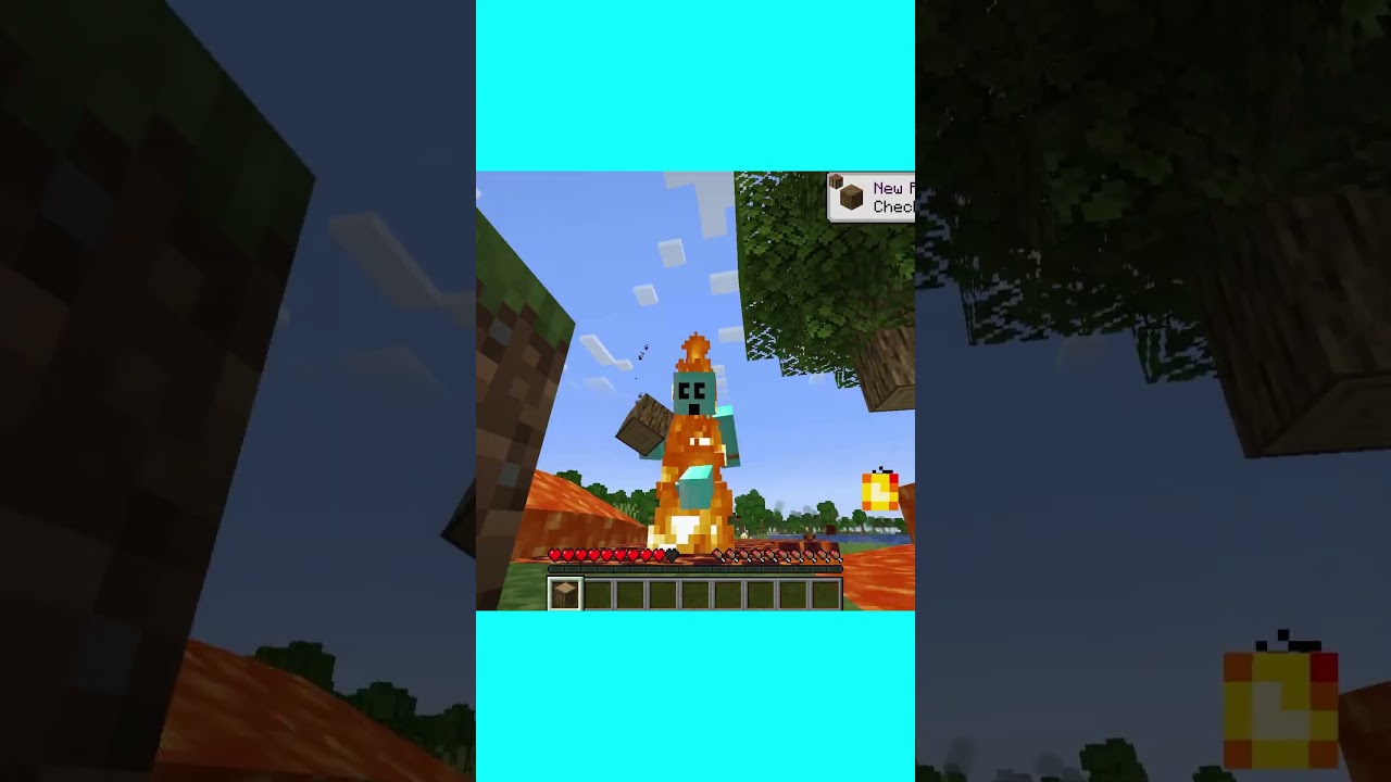 Minecraft but the floor is lava survival challenge