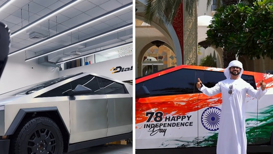 UAE-based Indian-origin man gets Elon Musk's Tesla Cybertruck wrapped ... UAE-based Indian-origin man gets Elon Musk's Tesla Cybertruck wrapped ...