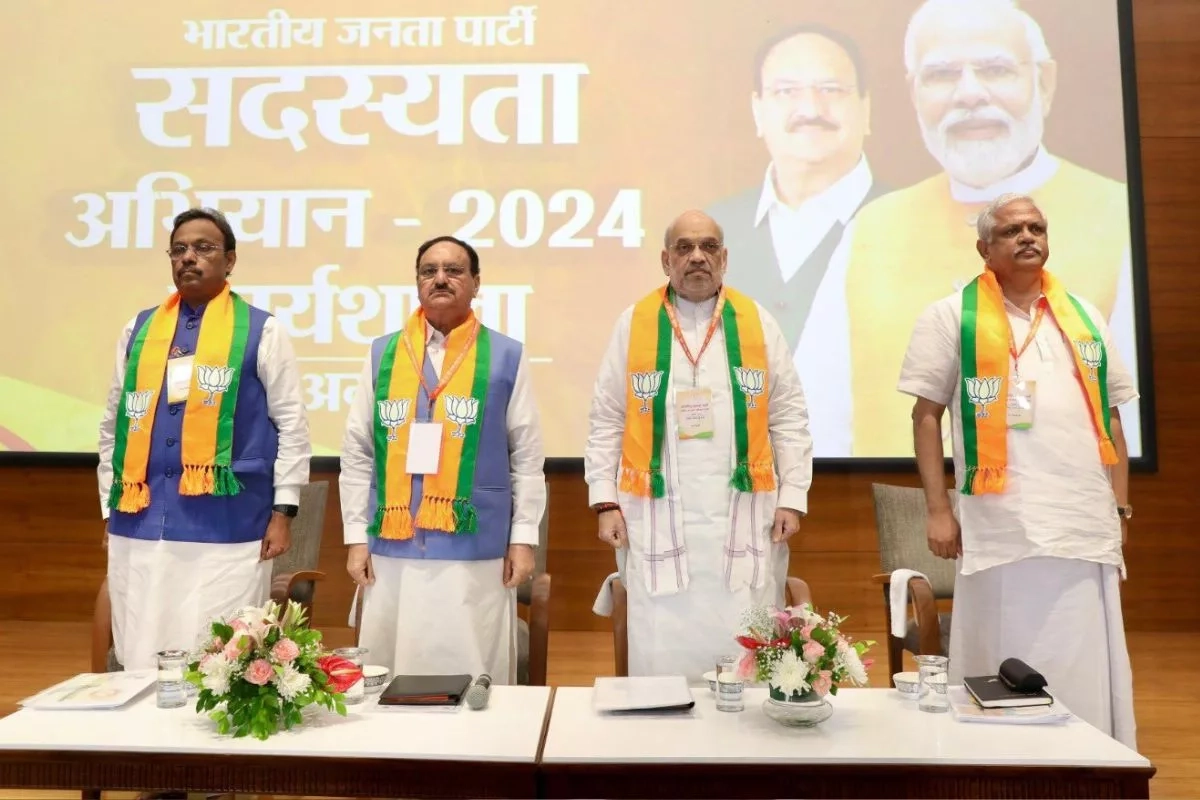 Shah, Nadda attend meeting of BJP's national office-bearers Shah, Nadda attend meeting of BJP's national office-bearers