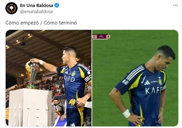 Los memes del nuevo fracaso de Cristiano Ronaldo en Arabia Los memes del nuevo fracaso de Cristiano Ronaldo en Arabia