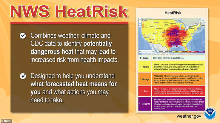 Staggering map shows where Americans face 'dangerously hot' conditions Staggering map shows where Americans face 'dangerously hot' conditions