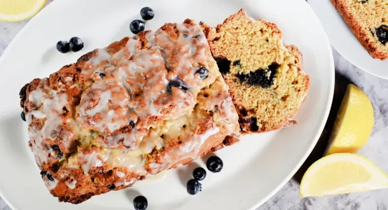 Sourdough Discard Lemon Blueberry Quick Bread Recipe