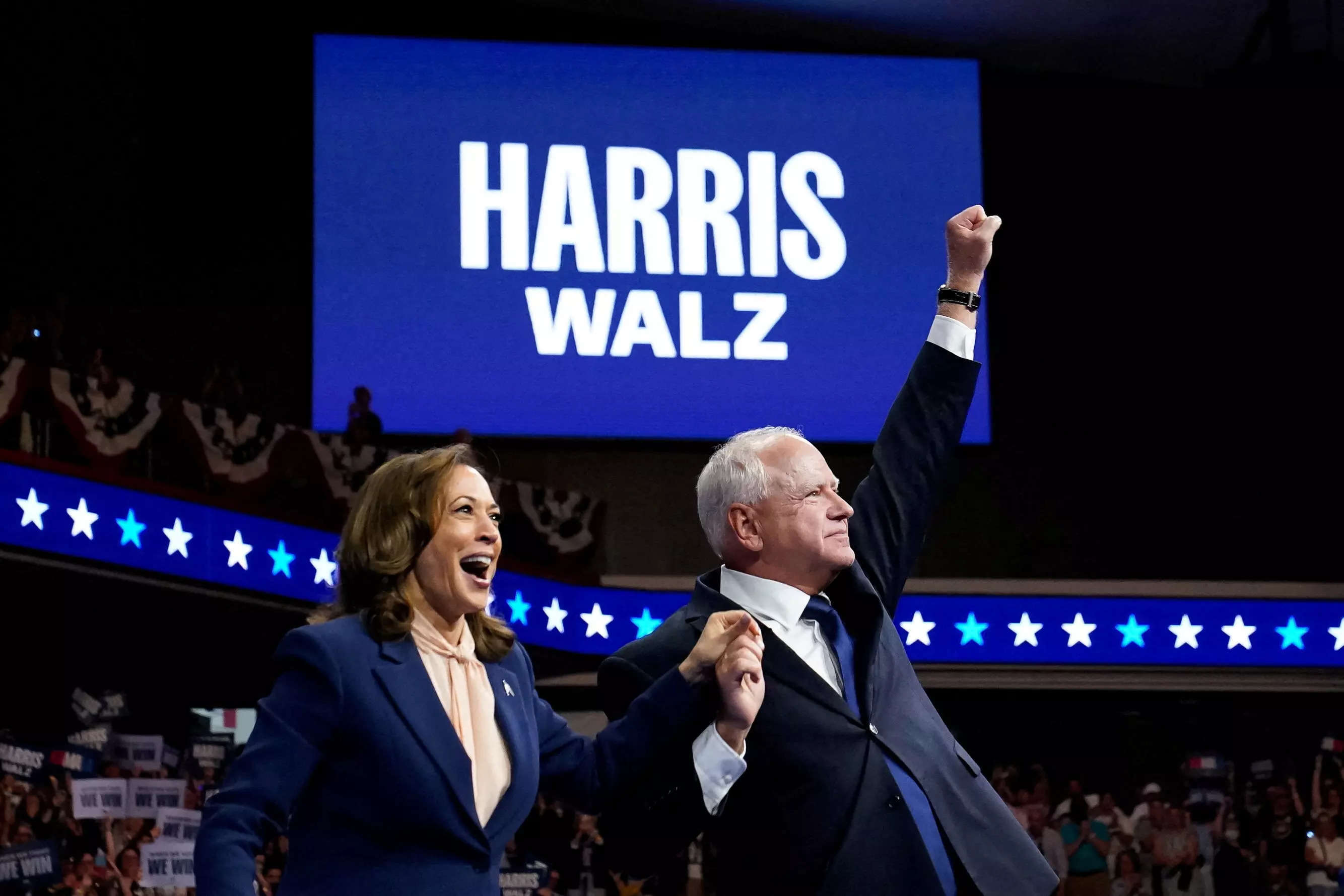Democrats Harris, Walz campaign together for first time as White House ... Democrats Harris, Walz campaign together for first time as White House ...