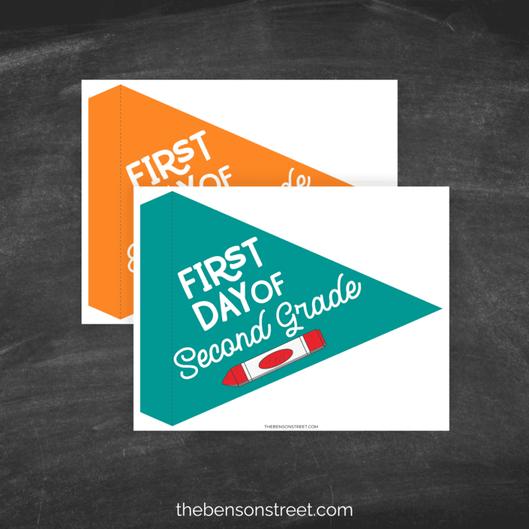 First Day of School Flags: Free Printable Photo Props