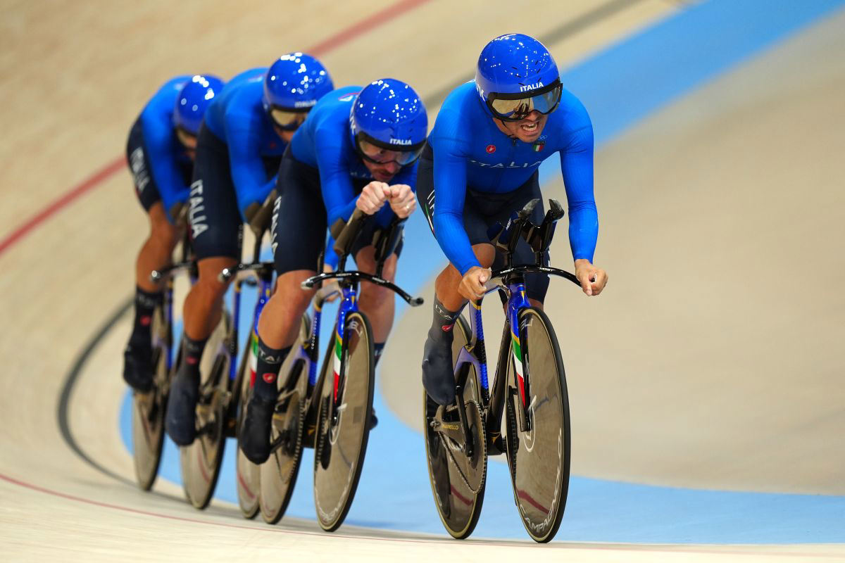 Bronzo Italia nell’inseguimento a squadre maschile Bronzo Italia nell’inseguimento a squadre maschile